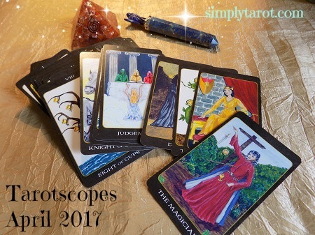 Tarotscopes for April 2017 free for you, from Simply Tarot